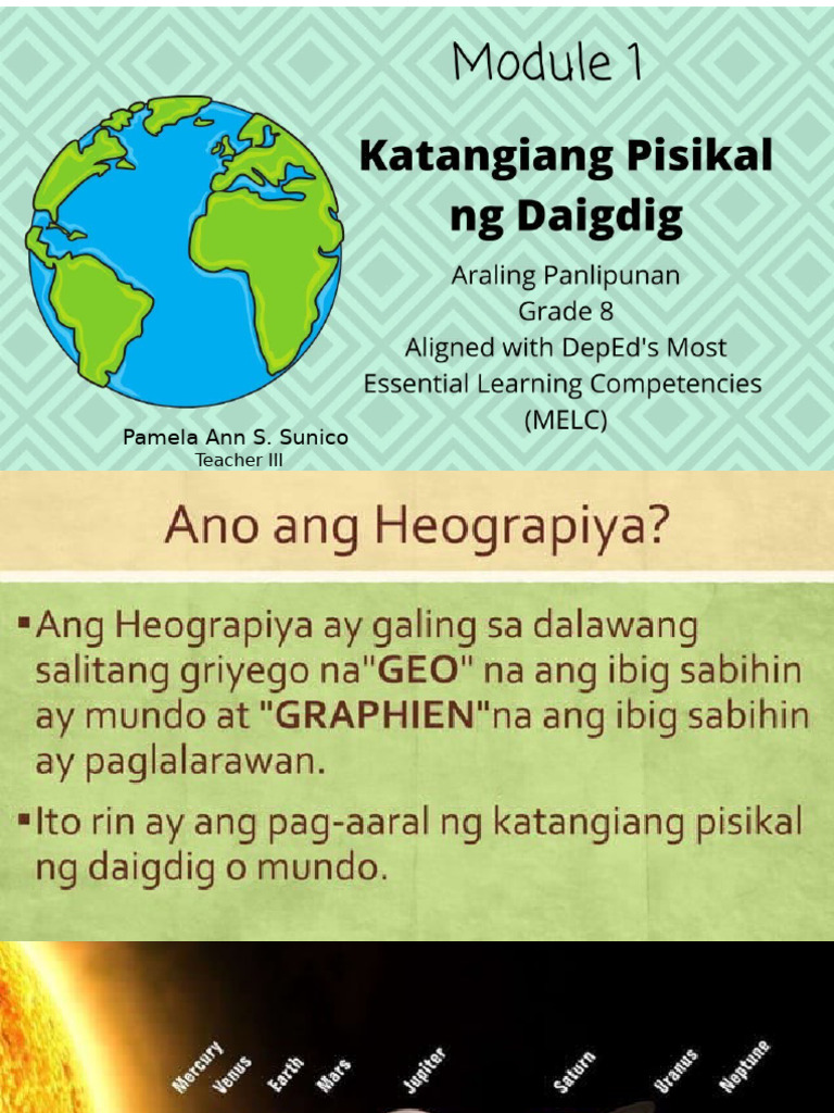 Katangiang Pisikal Module 1 | PDF
