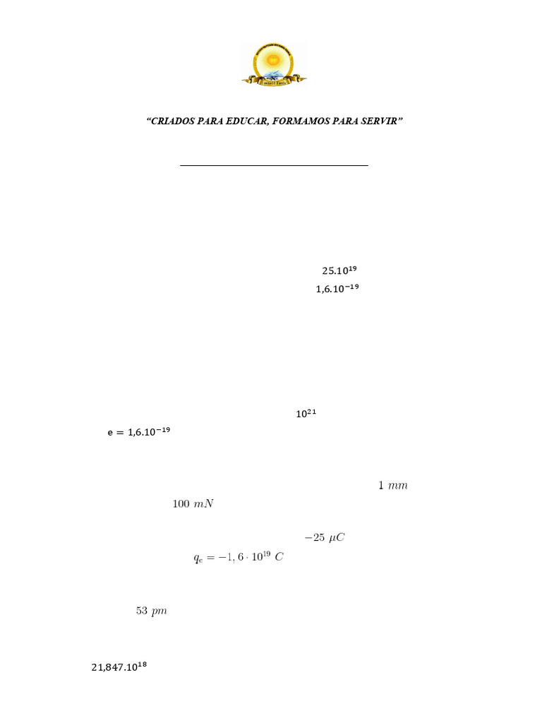 Lista de Exercícios Electrostática | PDF | Corrente elétrica | Condutor elétrico