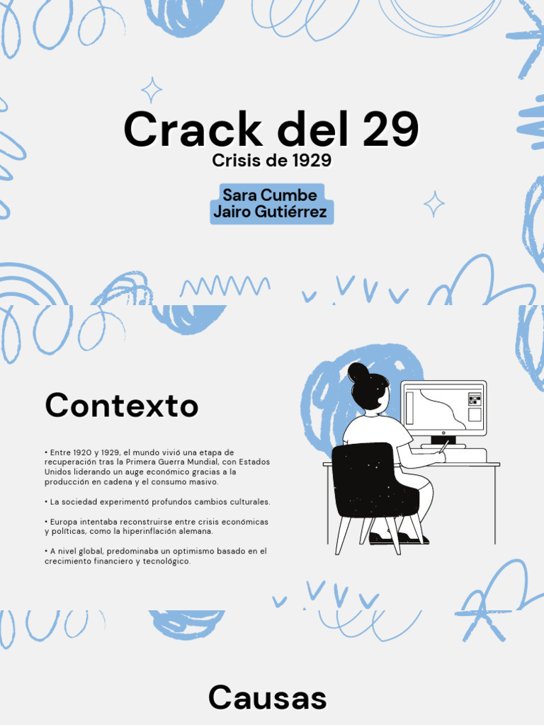 Presentación Acerca Del Crack Del 28 | PDF | Gran depresion | Sector ...