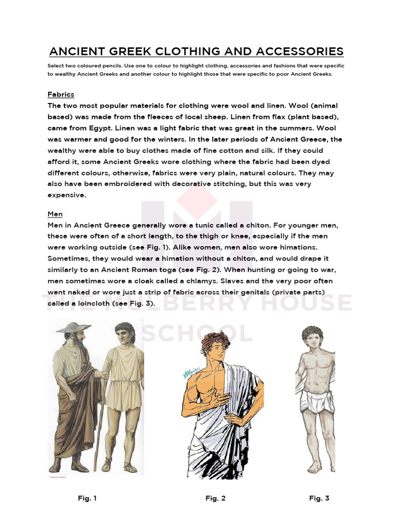 Ancient Greek Clothing Overview | PDF | Human Appearance | Aesthetics