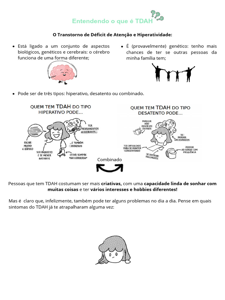 O que é TDAH: Tipos e Características | PDF