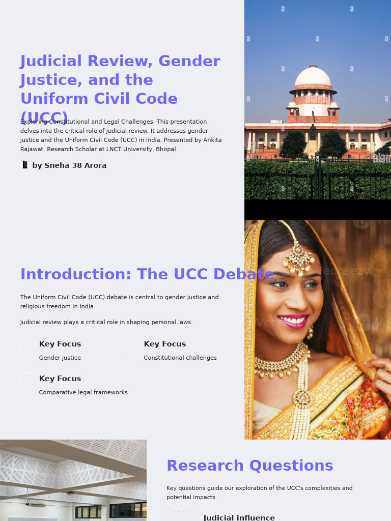 Judicial-Review-Gender-Justice-and-the-Uniform-Civil-Code-UCC | PDF | Justice | Crime & Violence