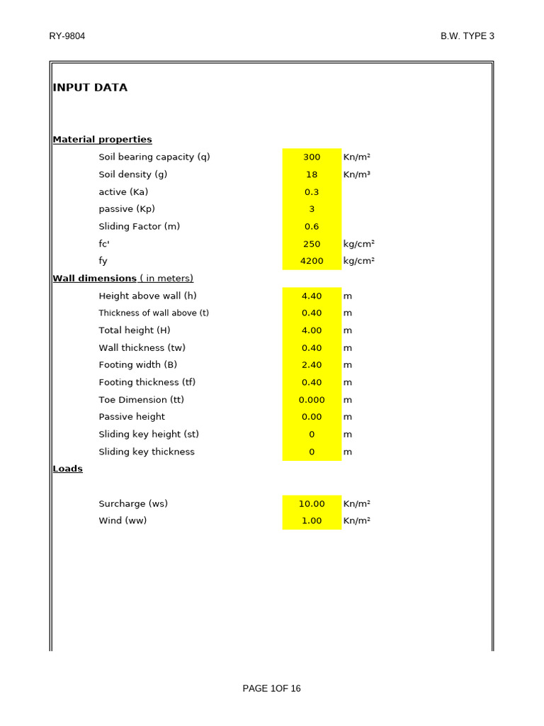 Cantilever Retaining Wall - p059 | PDF | Civil Engineering | Structural Engineering