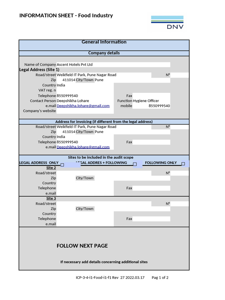 Food Industry Certification Information Sheet | PDF | Food Preservation ...
