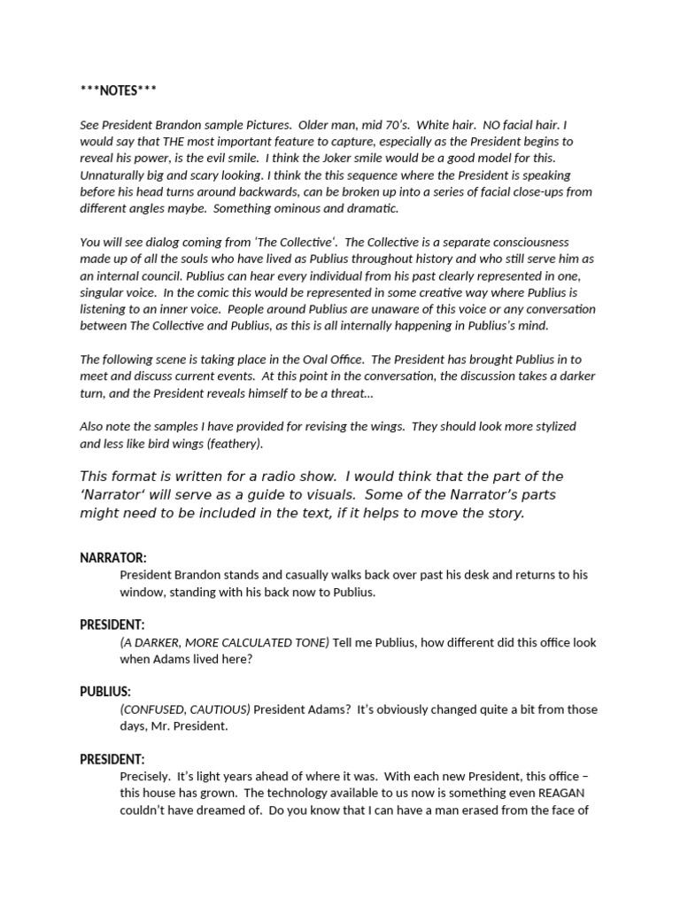 Comic 3pg Draft Oval Office | PDF