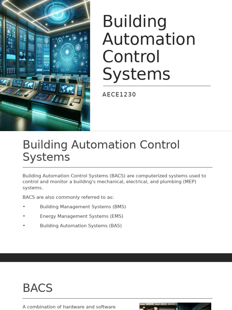 15 Building Automation Control Systems1 | PDF | Building Automation ...