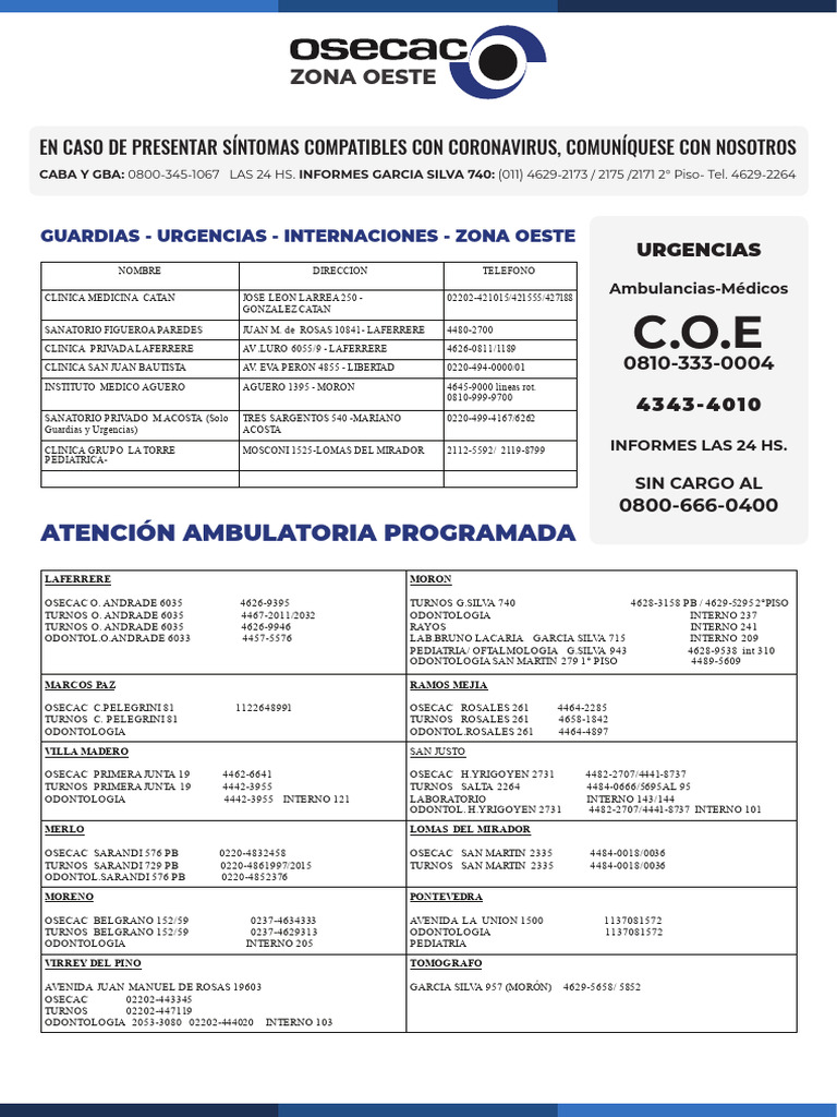 Cartilla Osecac Seoca 2025 | PDF