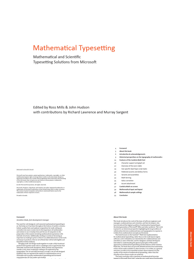 Cambriamath | PDF | Typography | Typefaces