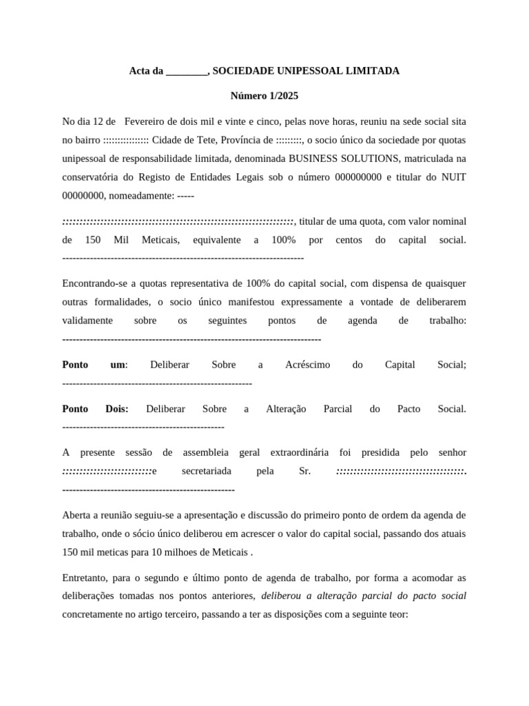 MOdelo de Acta | PDF