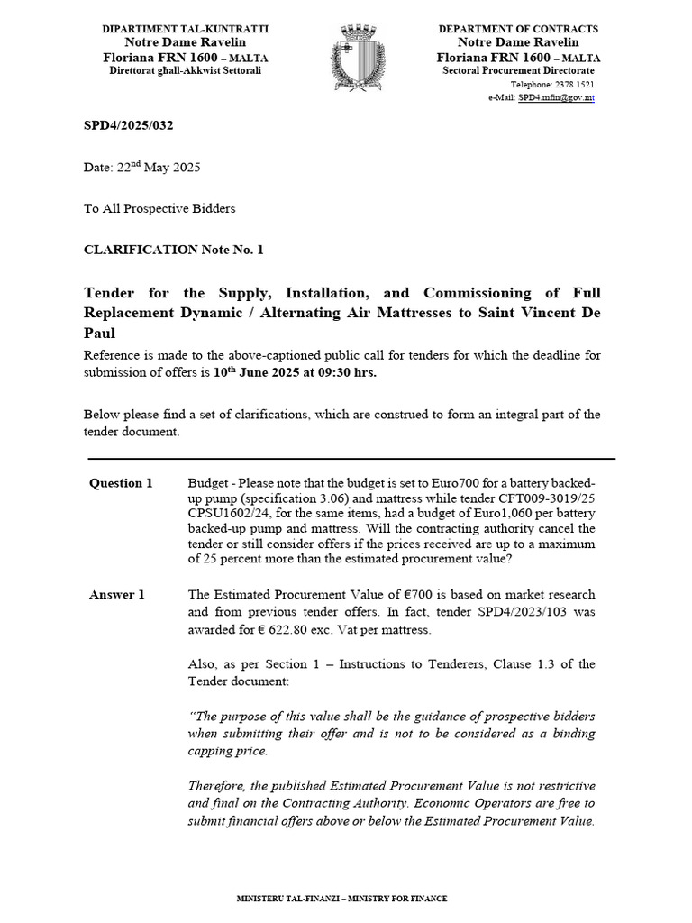 SPD Clarification Note No 1-3 | PDF | Economies