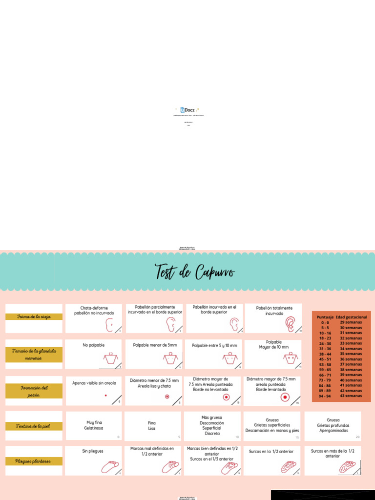 Test de Capurro | PDF