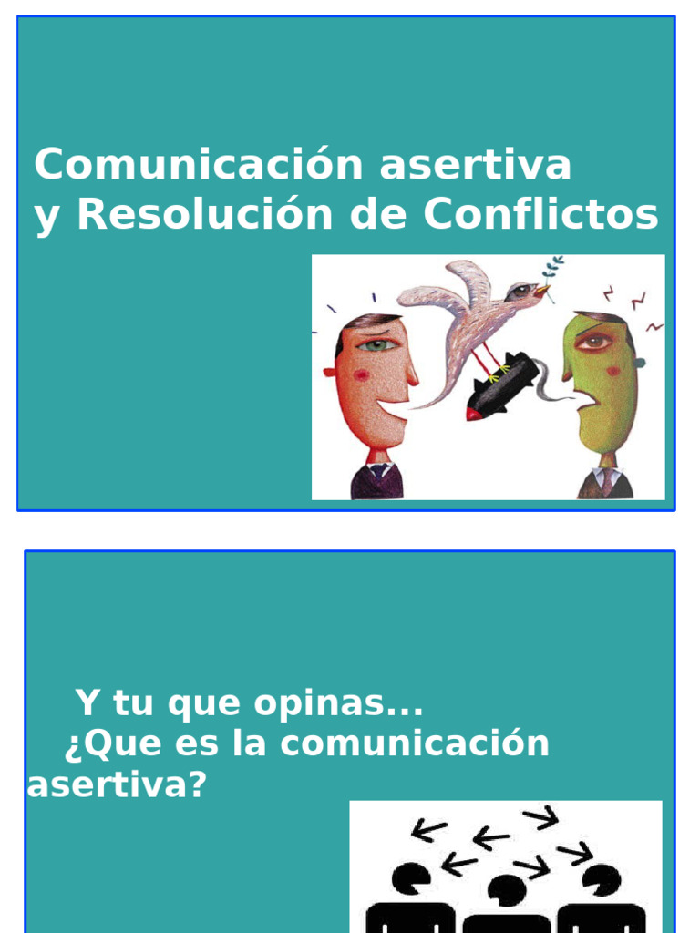 Comunicación Asertiva y Resolución de Conflictos | PDF