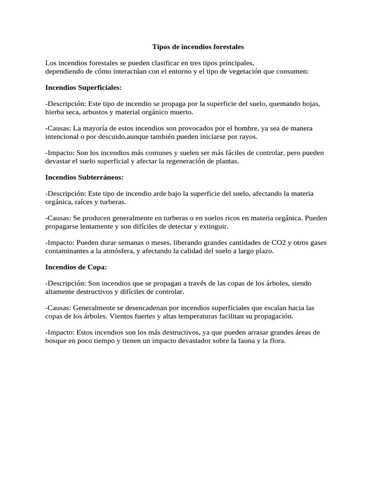 Tipos de Incendios | PDF