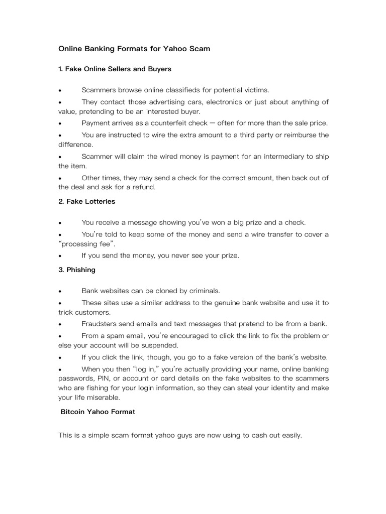 Yahoo Different Kinds of Formats 19 | PDF | Phishing | Cybercrime