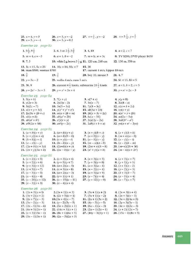 Math ans sheet | PDF