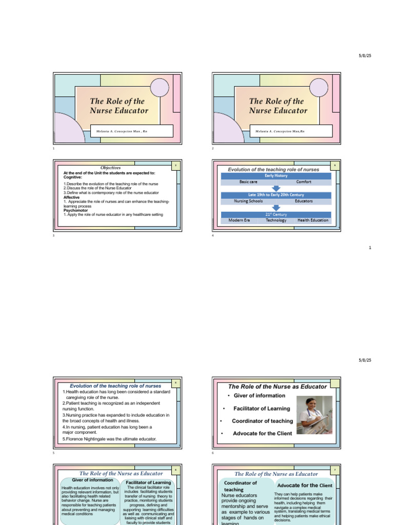 HED The Role of Nurse Educator | PDF | Nursing | Health Care