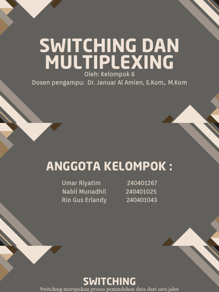 Switching dan Multiplexing dalam Jaringan | PDF