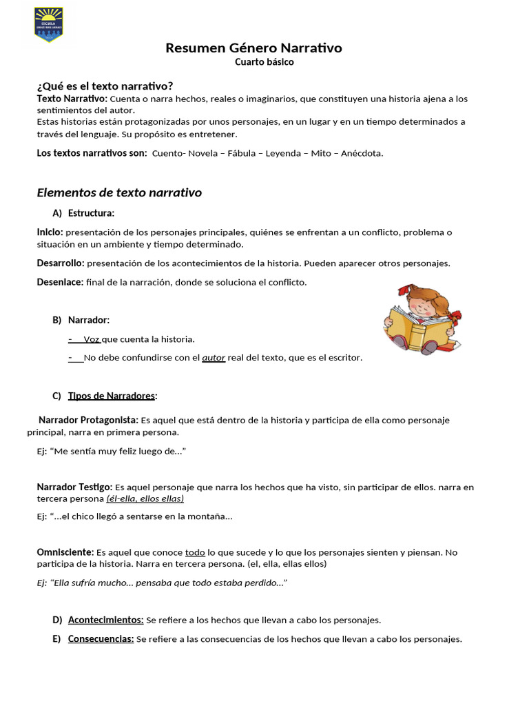 Resumen y Actividad Clase 0705 | PDF | Narración