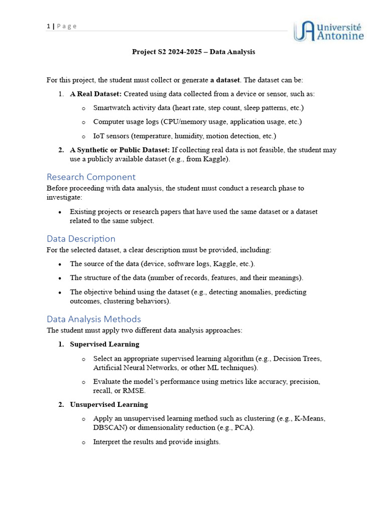 Data Analysis Project S2 2024-2025 | PDF | Machine Learning | Data