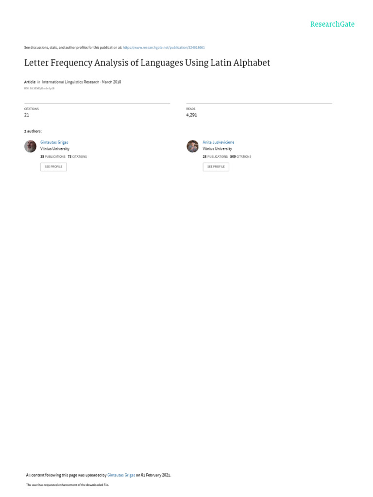 Letter Frequency Analysis | PDF | Latin Script | Computer Keyboard