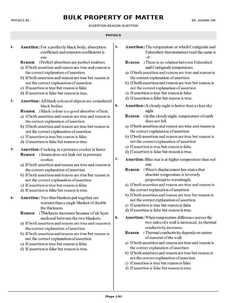 Bulk Properties (A.R.) | PDF