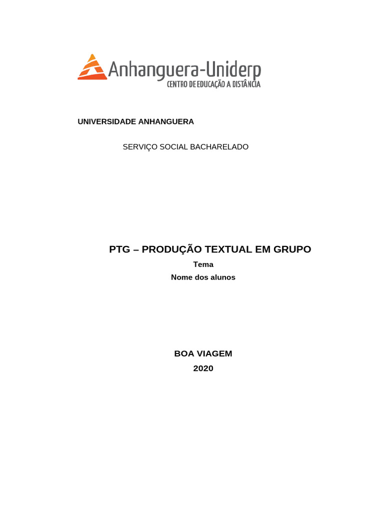 Modelo Portfolio Anhanguera | PDF