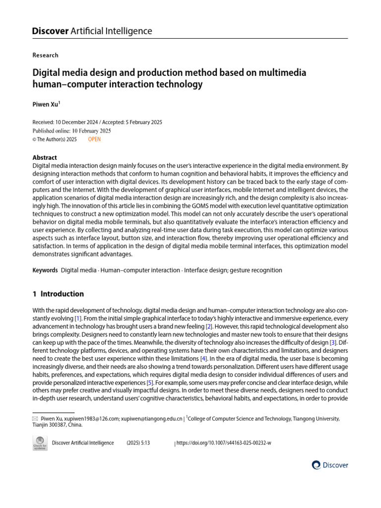 Digital Media Interaction Design Optimization | PDF | User Interface ...