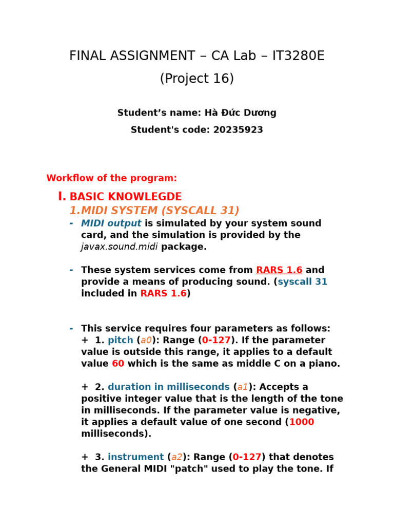 WORKFLOW of Final Assignment 1 | PDF | Parameter (Computer Programming ...