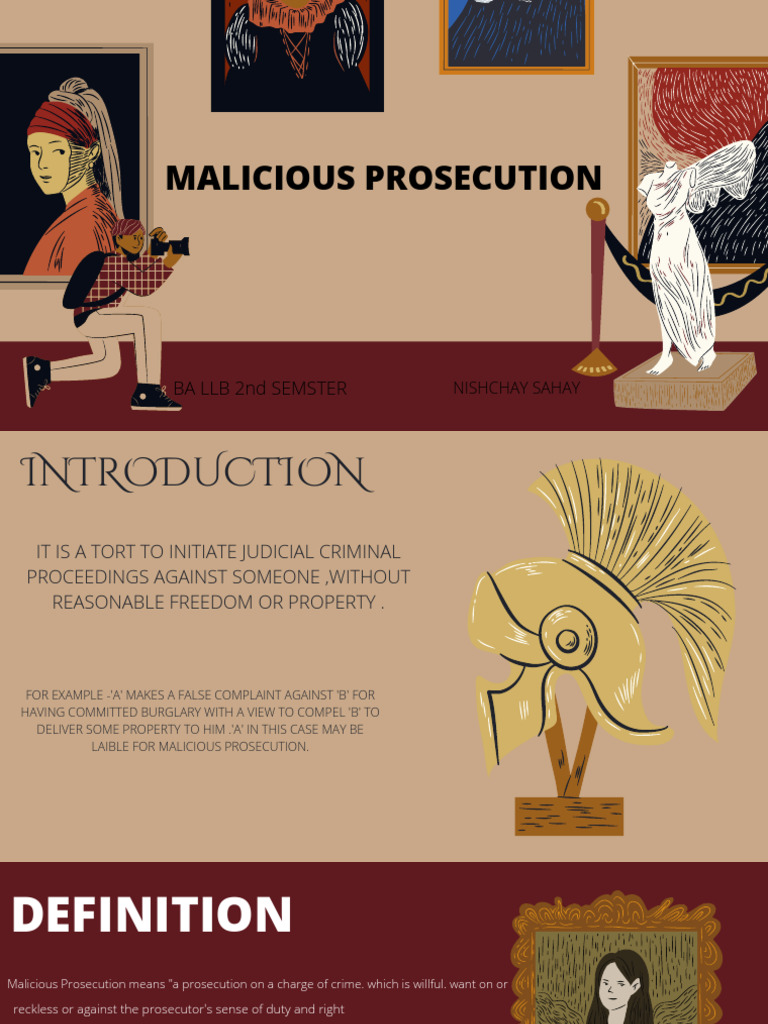 Malicious Prosecution: Ba LLB 2Nd Semster | PDF | Prosecutor ...