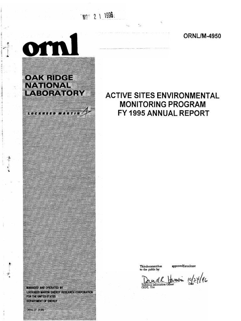 Environment Plan OAK Ridge 1996 | PDF | Waste | Storm Drain