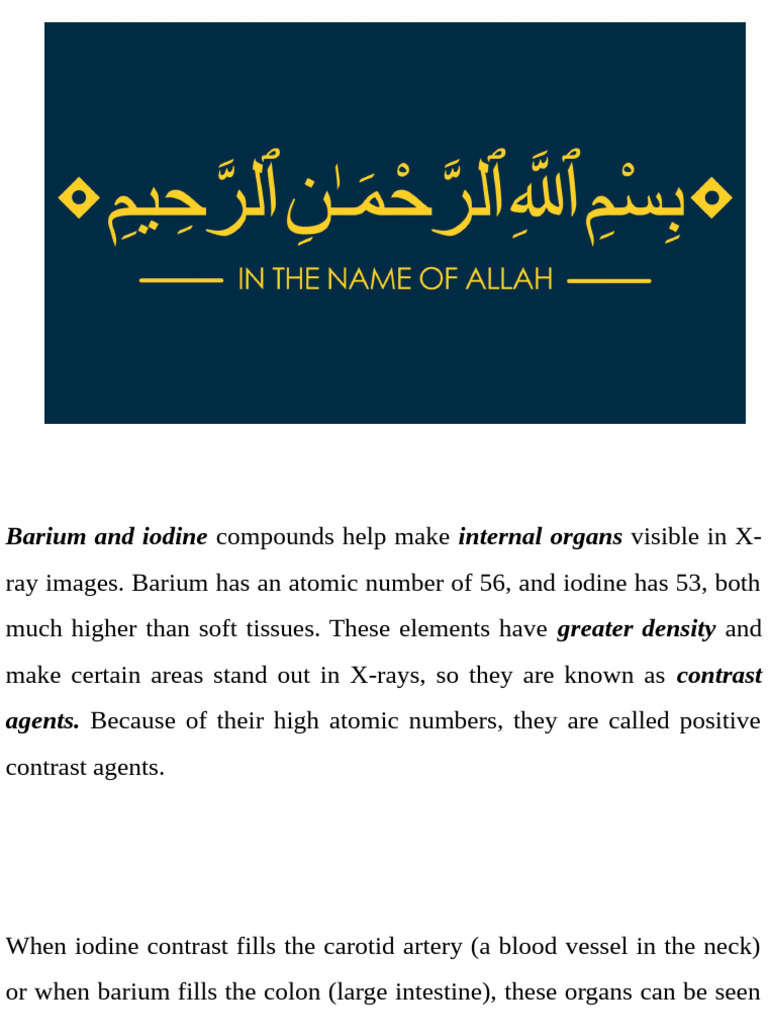 Contrast Examination | PDF