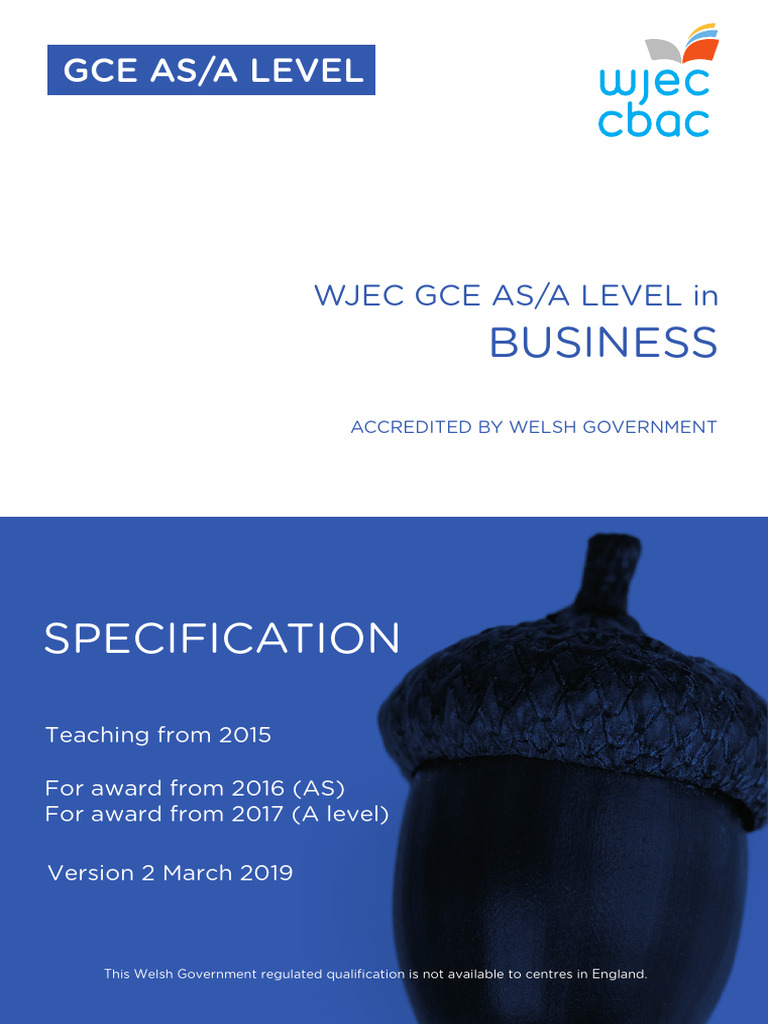 GCE AS/A Level Business Overview | PDF | Forecasting | Supply And Demand