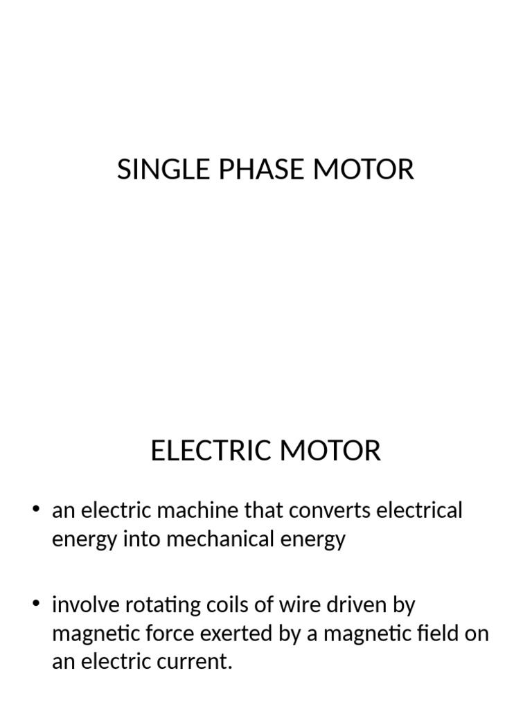 Single Phase Lesson 1 | PDF | Electric Motor | Electrical Components