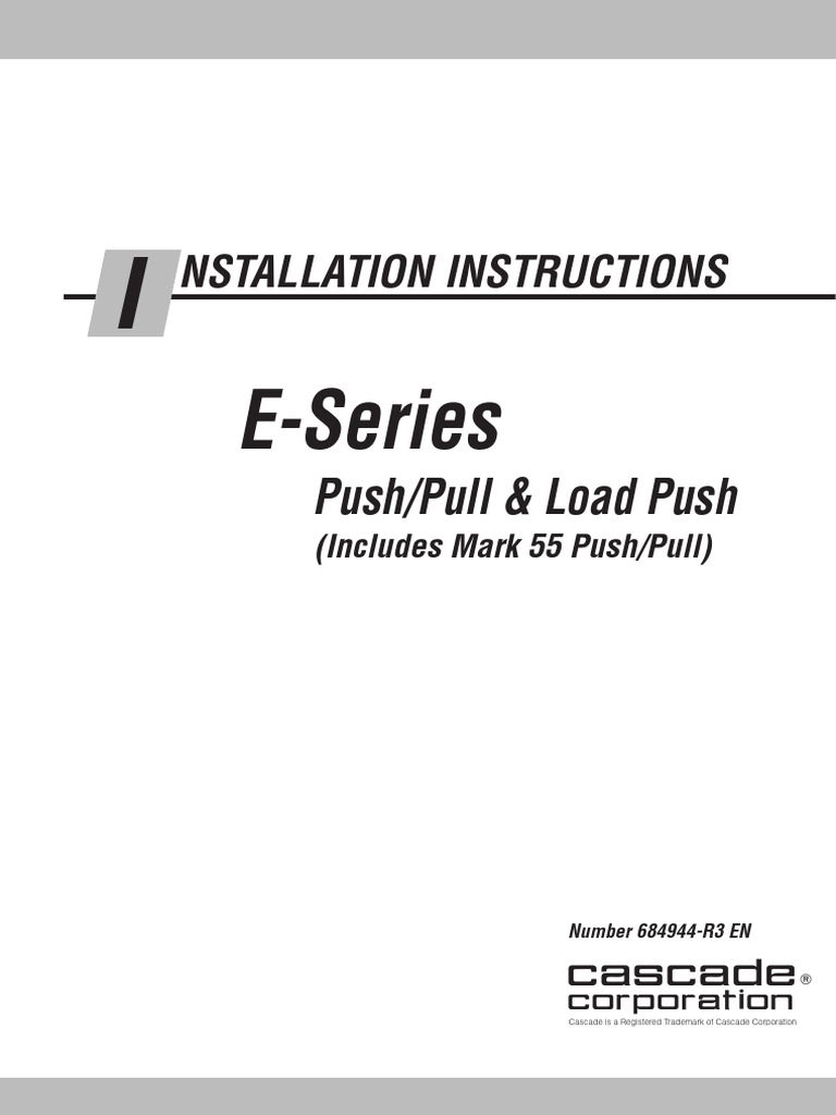 684944R3 - E-PPInst - EN - Instalacion PushPull - CASCADE | PDF | Mechanical Engineering ...