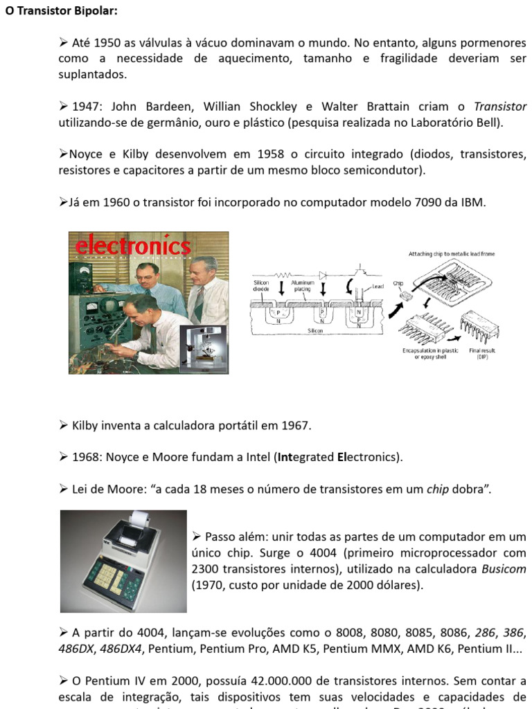Eletricidade 2 | PDF | Transistor | Circuito integrado