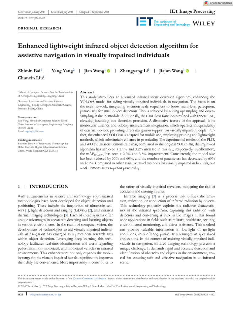 Enhanced Lightweight Infrared Object Detection Algorithm For Assistive ...
