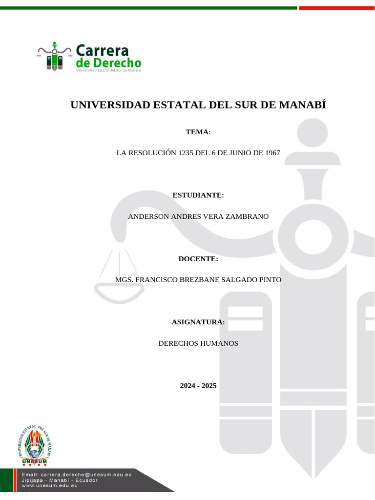 Anderson Vera - Ensayo - DDHH | PDF | Derechos humanos | Violación
