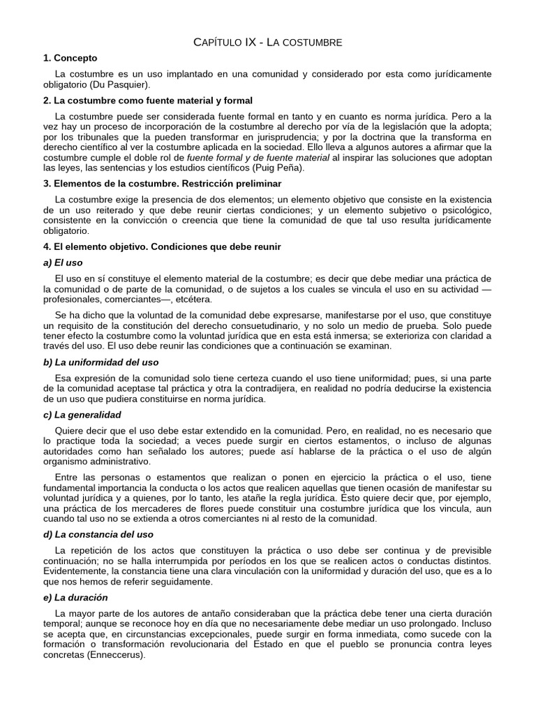 La Costumbre como Fuente Jurídica | PDF | Caso de ley | Fuentes del derecho