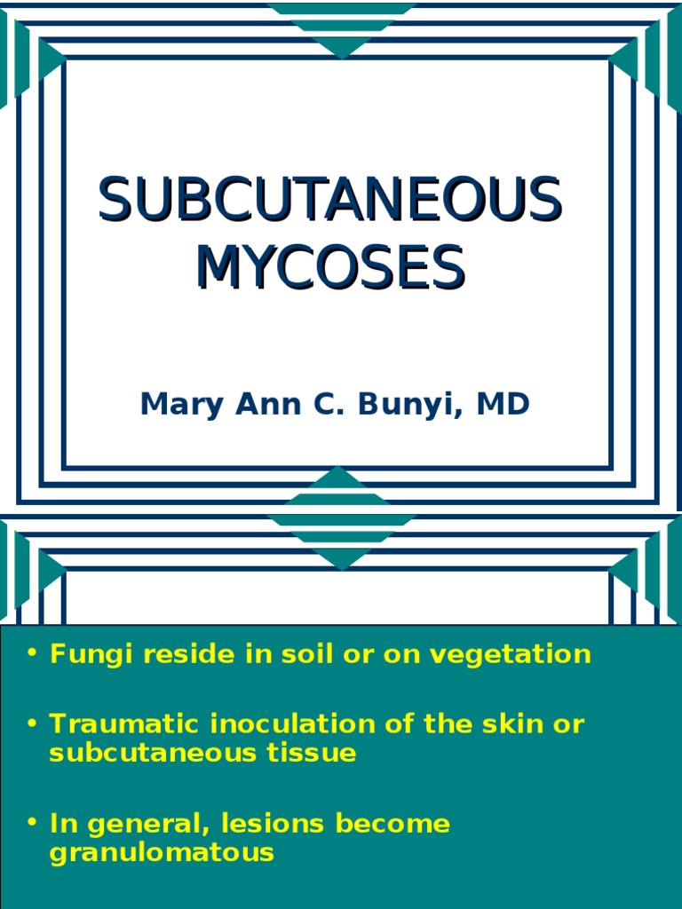 Subcutaneous Mycoses | Fungus | Epidemiology