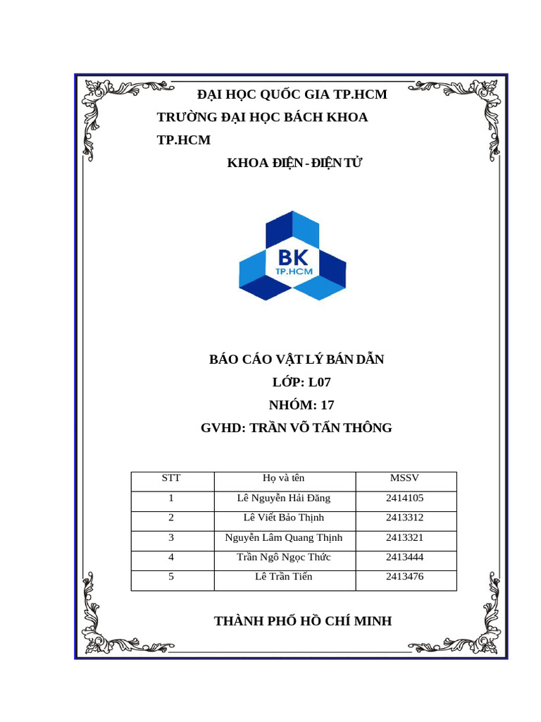 Báo Cáo VLBD | PDF