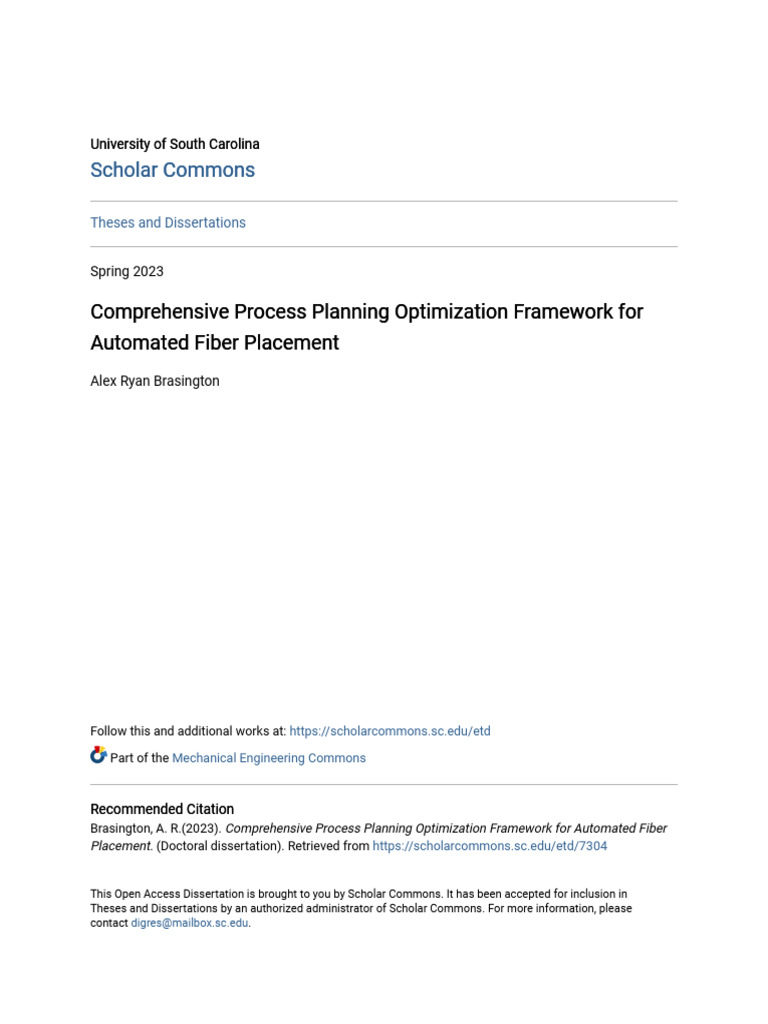 Comprehensive Process Planning Optimization Framework for Automat | PDF ...
