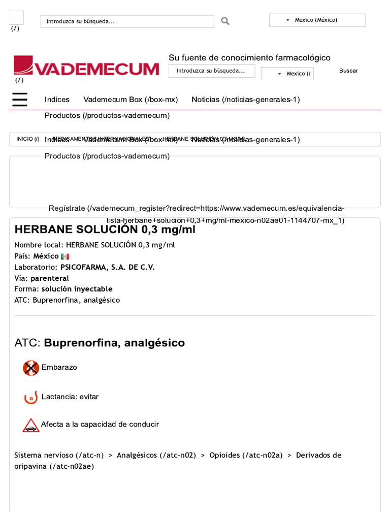 HERBANE SOLUCIÓN 0,3 MG - ML de México ? | PDF