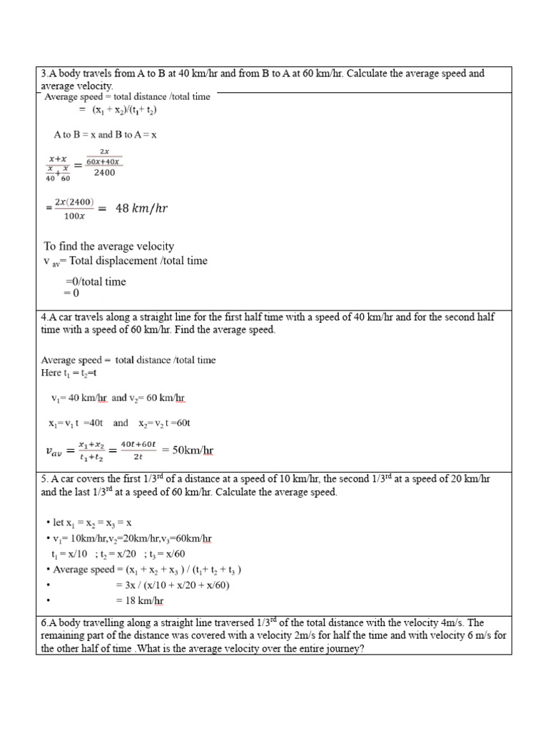 Numericals To Be Written in Notebook | PDF
