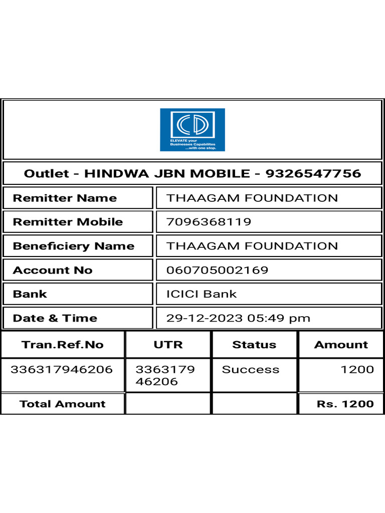 CD Wallet Receipt | PDF