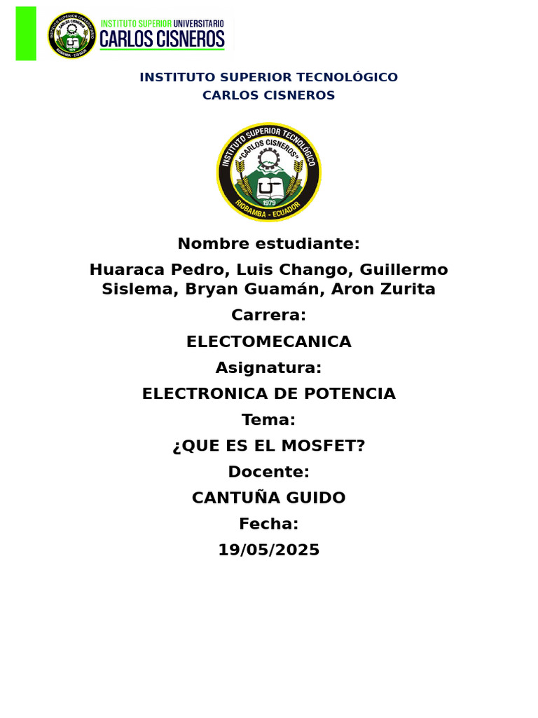 Partes y terminales del MOSFET | PDF | Mosfet | Electrónica