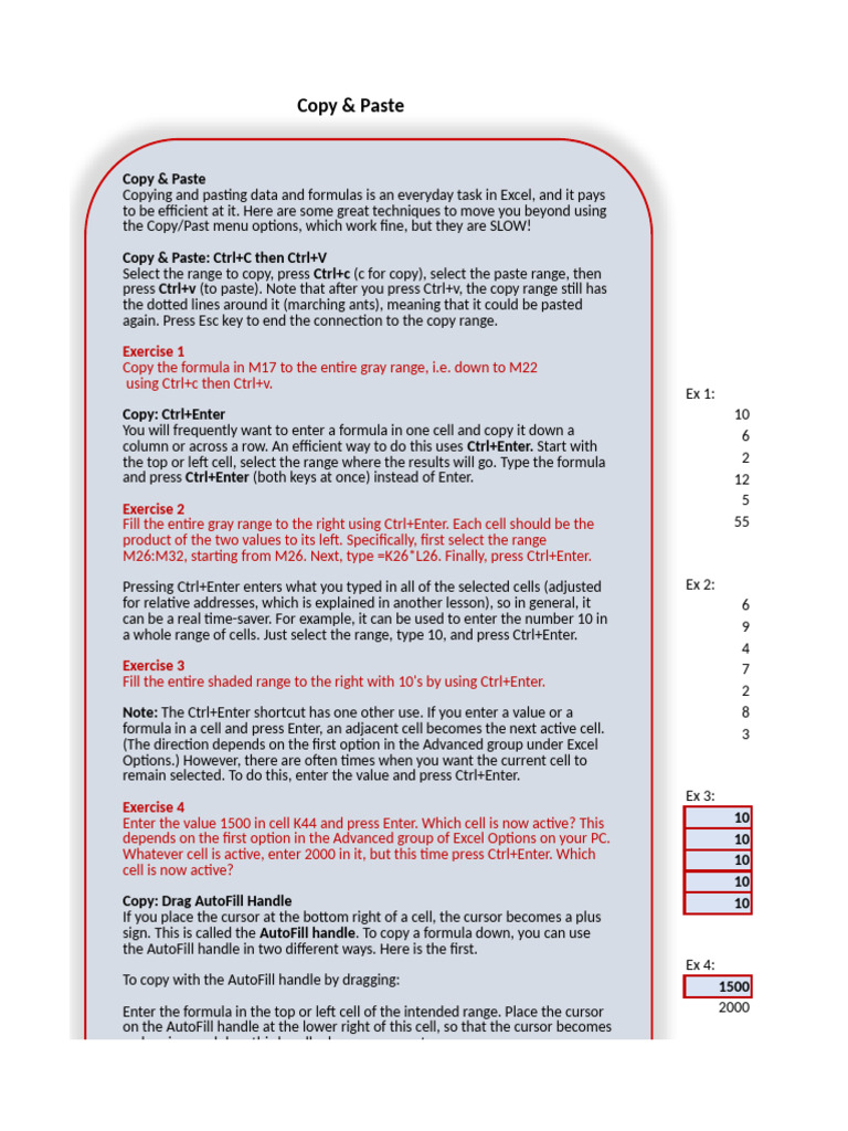 Copy & Paste Practice | PDF | Software | Computing
