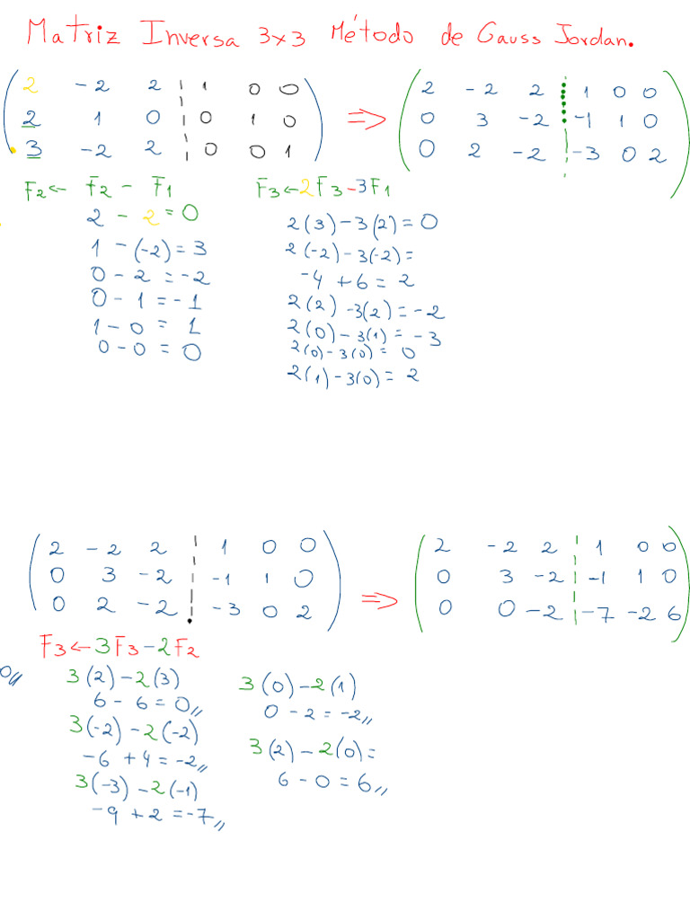 10-18 Matriz Inversa 3x3 | PDF