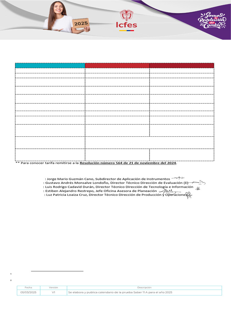 Calendario A ICFES 2025 | PDF