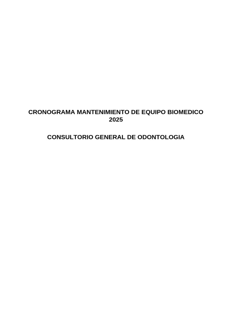 MANTENIMIENTO EQUIPO BIOMEDICO (1) | PDF