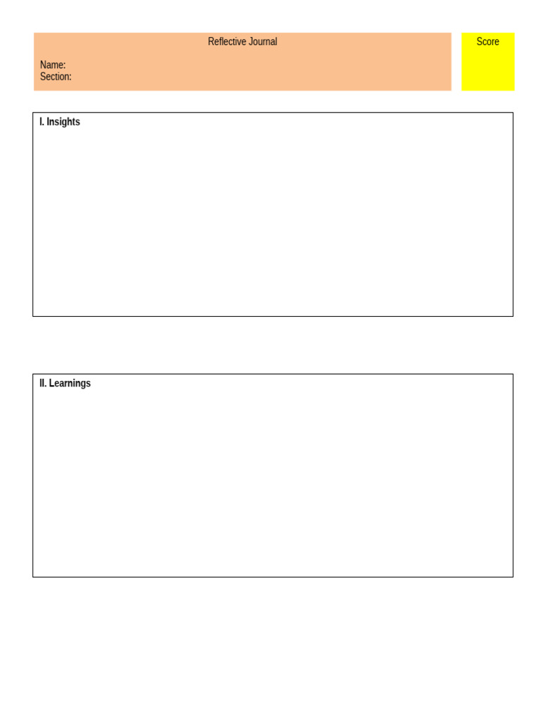 Reflective Journal | PDF